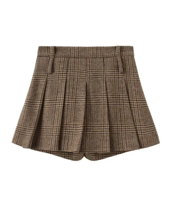 Marissa Chiara Plaid Pleated Skirt