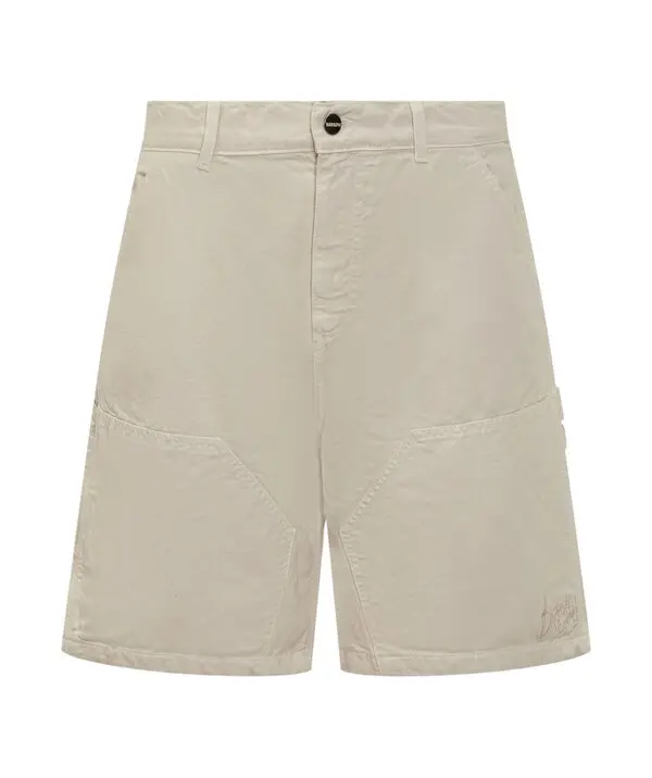 BARROW Logo Patch Cargo Shorts - Light Beige