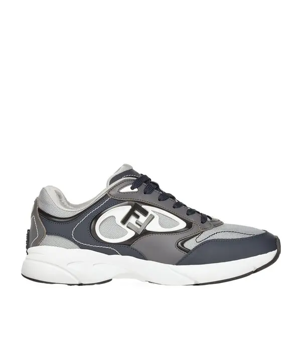 Fendi Forward Lace-up Sneakers - Grey