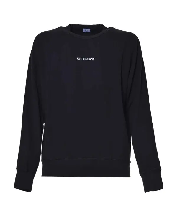 C.P. COMPANY Logo-print Crew-neck Sweatshirt - Black