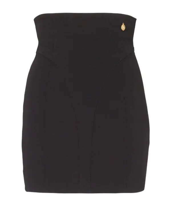 Balmain High-waisted Mini Skirt With Side Zippers