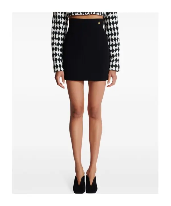 Balmain High-waisted Mini Skirt With Side Zippers