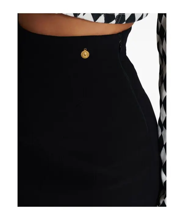 Balmain High-waisted Mini Skirt With Side Zippers