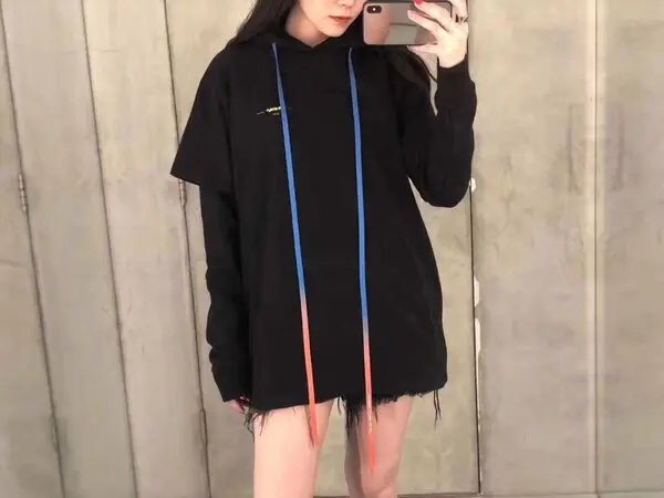 Off-White Graffiti Arrow Printed Hooded Sweatshirt