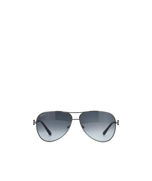 FERRAGAMO Aviator Logo Sunglasses - Gray
