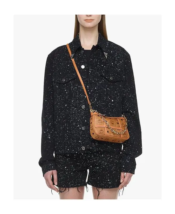 Mcm Delmy Logo Printed Shoulder Bag