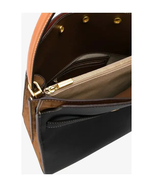 Tory Burch Lee Radziwill Layered Small Tote Bag - Black