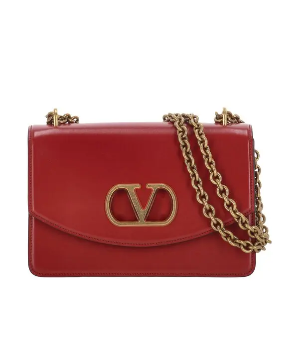 Valentino Garavani V Logo Plaque Shoulder Bag