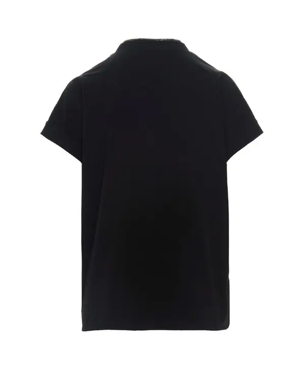 Brunello Cucinelli Monile Trim V-neck T-shirt - Black