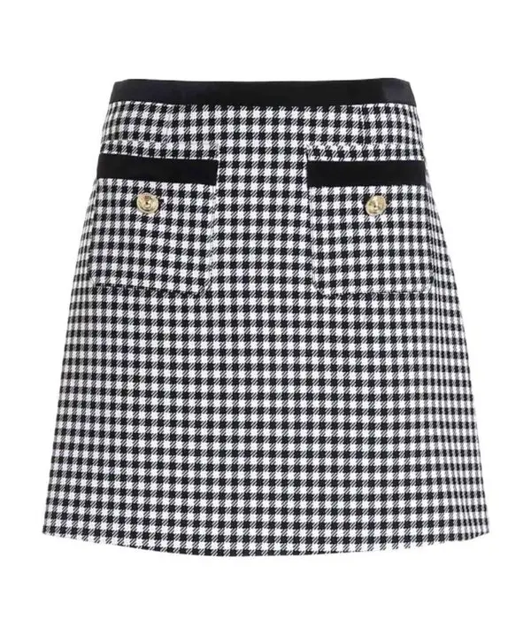 Versace Gingham Check Mini Skirt
