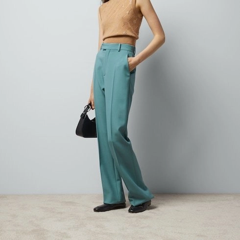 Gucci High-waisted Horsebit Trousers