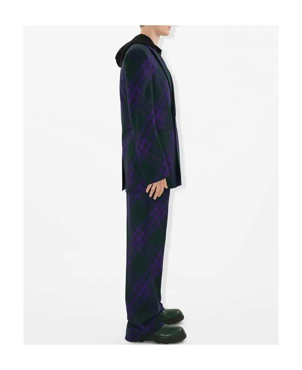 Burberry Check-pattern Wide-leg Trousers