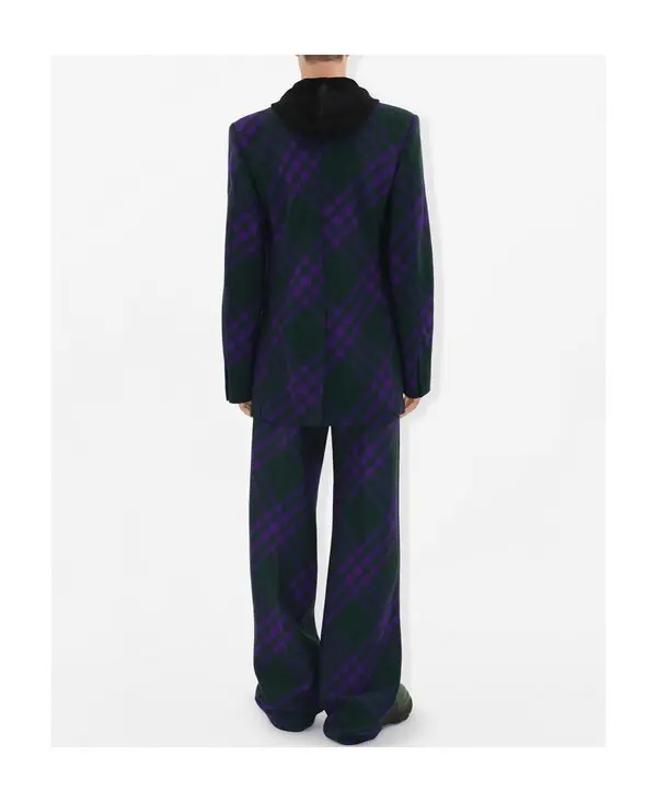 Burberry Check-pattern Wide-leg Trousers