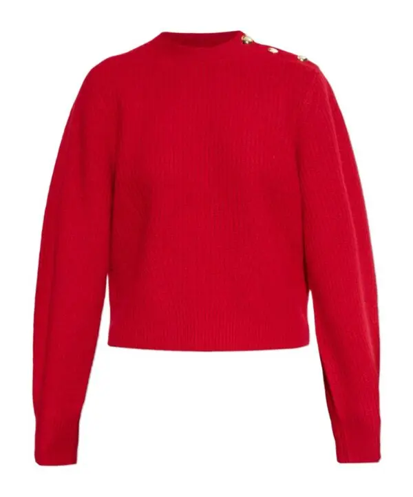 Isabel Marant Étoile Nolly Crewneck Knitted Jumper With Button Detailing