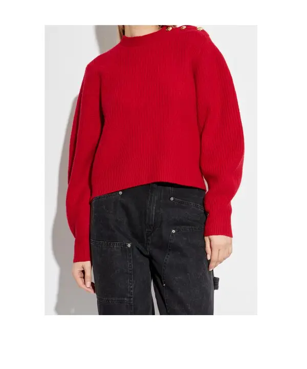 Isabel Marant Étoile Nolly Crewneck Knitted Jumper With Button Detailing