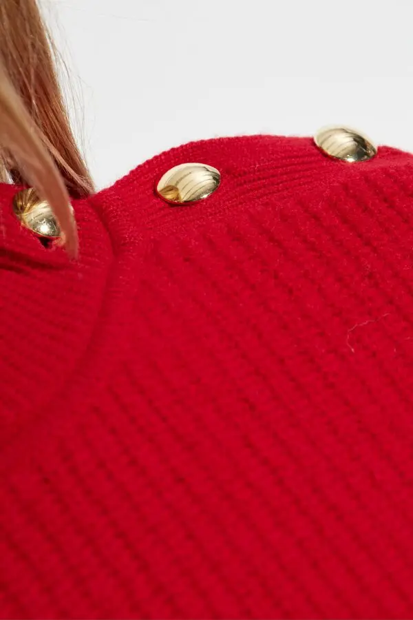Isabel Marant Étoile Nolly Crewneck Knitted Jumper With Button Detailing