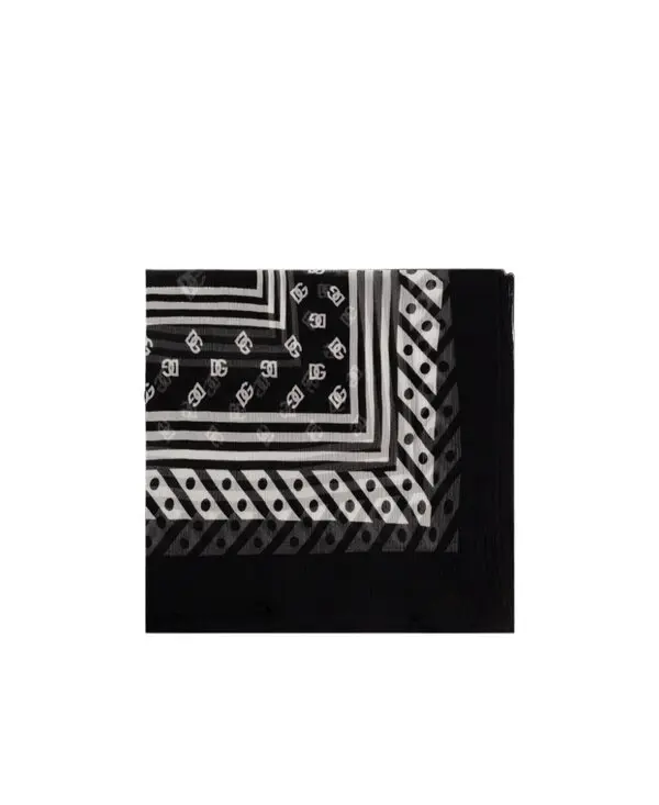 Dolce & Gabbana Dolce Gabbana All-over Dg Logo Printed Scarf - Black