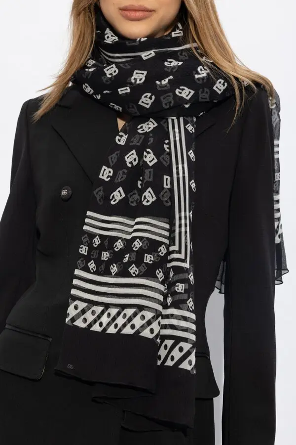 Dolce & Gabbana Dolce Gabbana All-over Dg Logo Printed Scarf