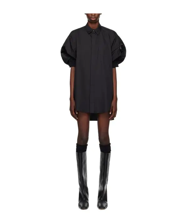 Sacai Balloon-sleeve Mini Dress