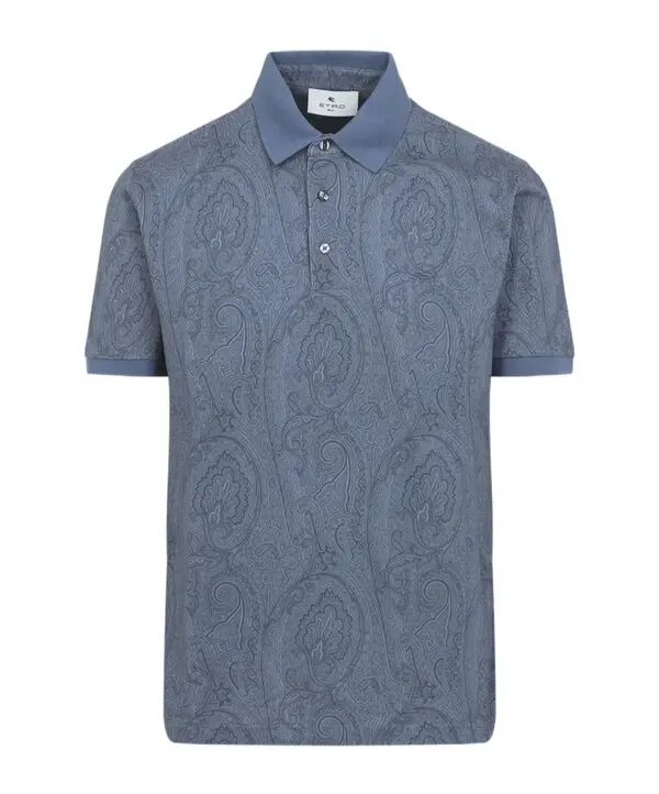 Etro Paisley Printed Short-sleeved Polo Shirt