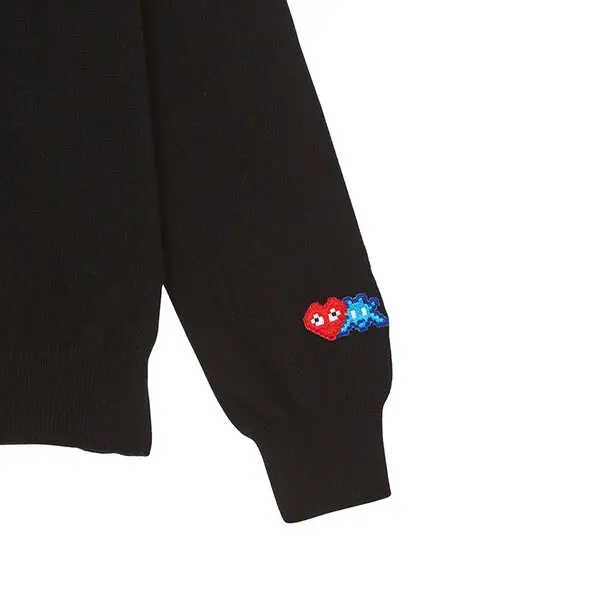Play Comme Des Garcon X Invader Pixelated-heart Cardigan
