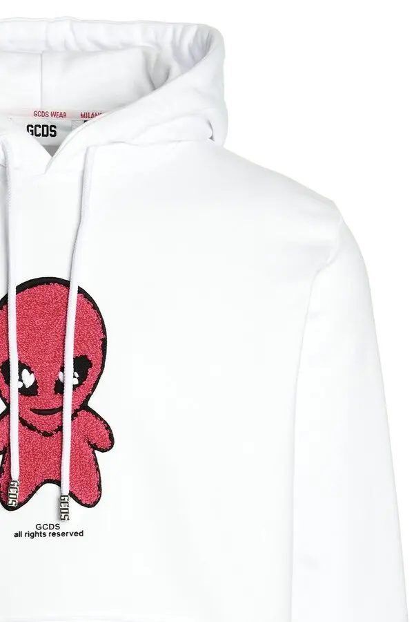 Gcds Weirdo" Drawstring Hoodie - White
