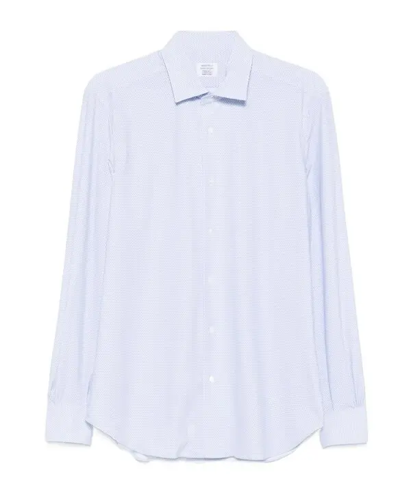 MAZZARELLI Lapel Long Sleeve Shirt - White