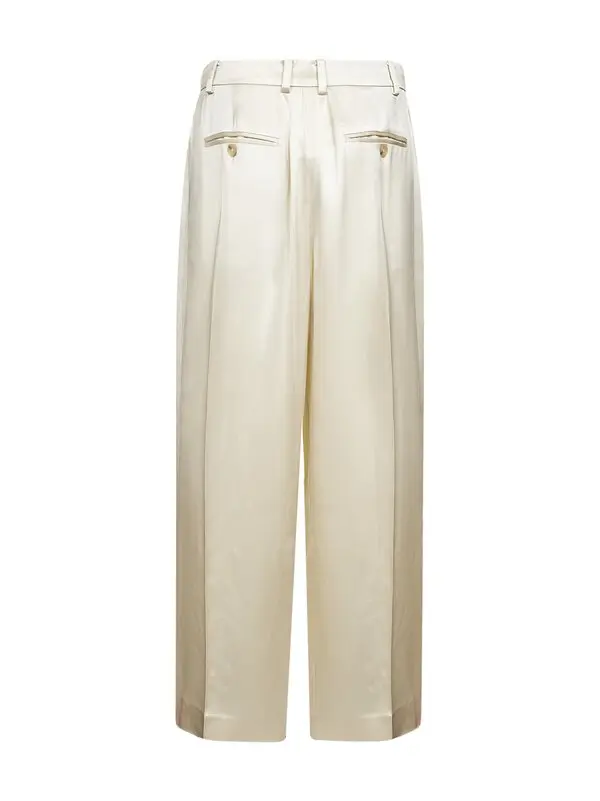 TOTEME Pleated Wide Leg Trousers