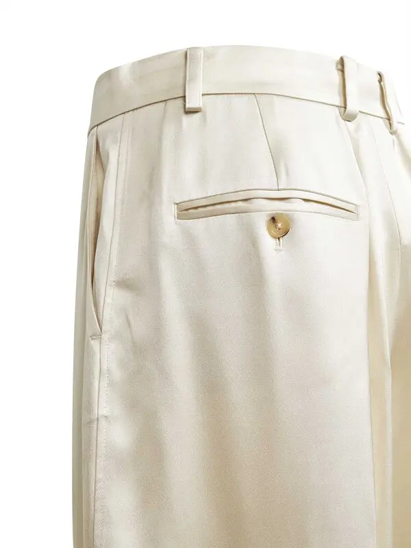 TOTEME Pleated Wide Leg Trousers