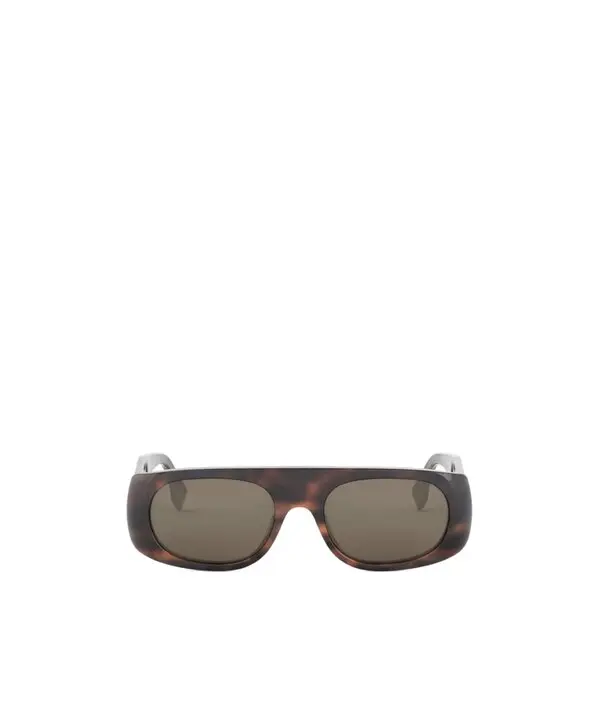 Fendi Rectangular Frame Sunglasses - Gray