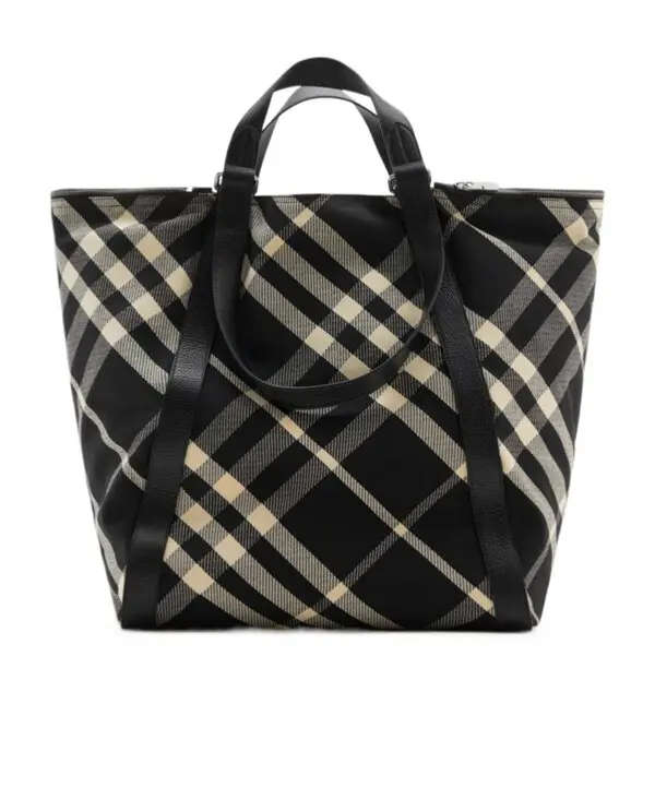 Burberry Festival Checked Tote Bag