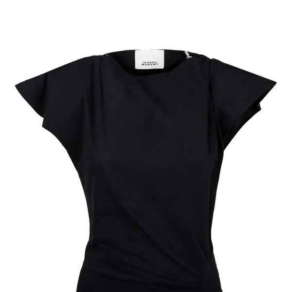 Isabel Marant Étoile Ruched Midi Dress With Front Slit - Black