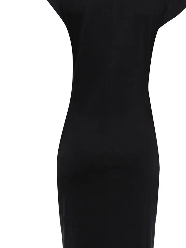 Isabel Marant Étoile Ruched Midi Dress With Front Slit - Black