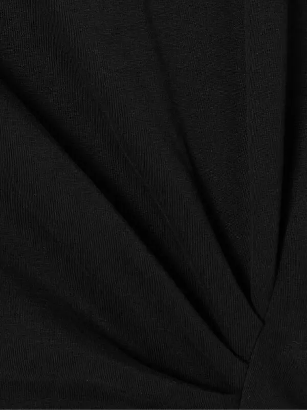 Isabel Marant Étoile Ruched Midi Dress With Front Slit - Black