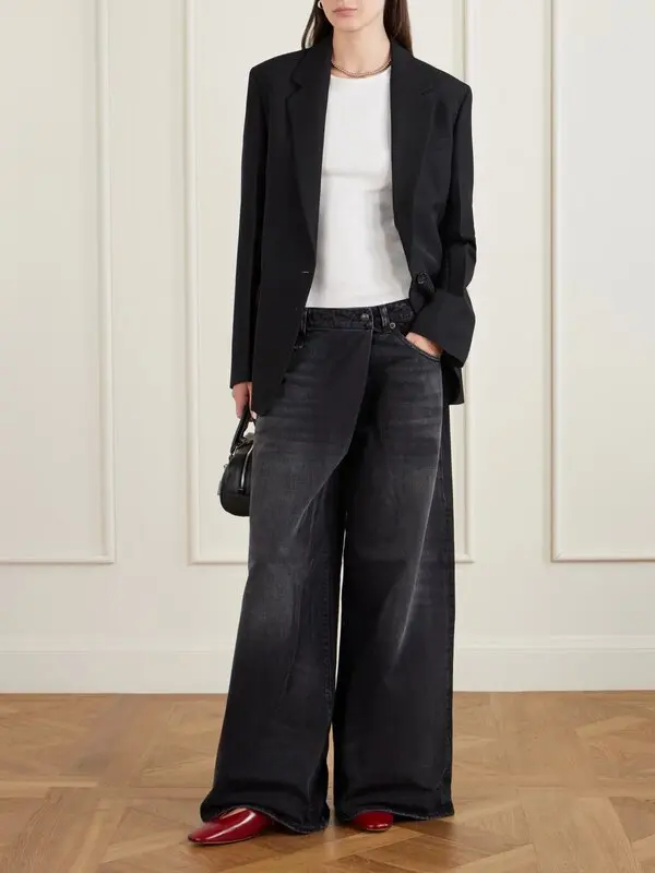 R13 Nico Wrap-effect Boyfriend Jeans