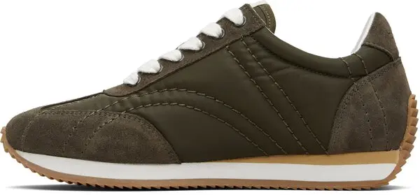 TOTEME Low-top Lace-up Sneakers - Dark Olive