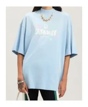 Palm Angels Paradise Palm Printed Drop Shoulder T-shirt