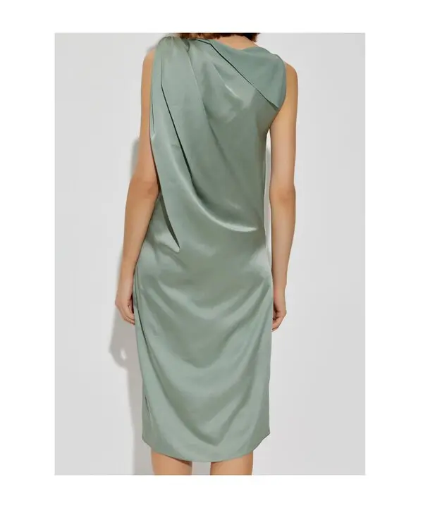 LANVIN Draped Boat-neck Dress