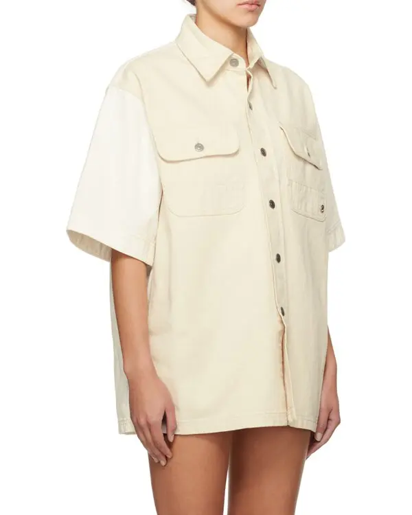 Stella McCartney Oversized Utility Denim Shirt - White