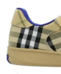 Burberry Checked Lace-up Sneakers - Green