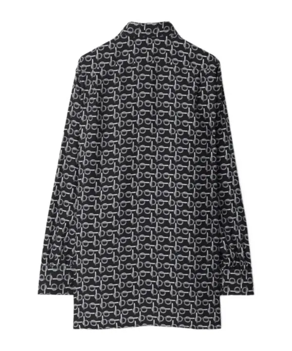 Burberry B Jacquard Long Sleeved Shirt - Black