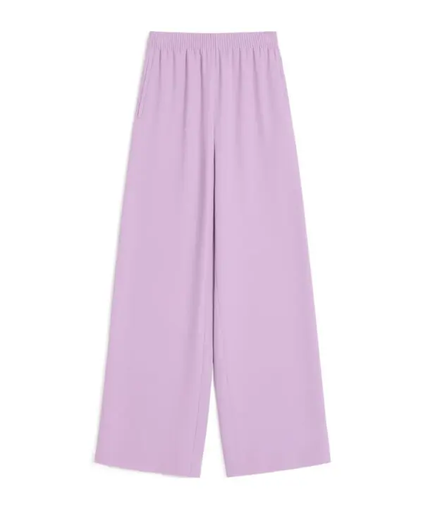 Valentino Garavani High Waist Straight Leg Trousers - Soft Wisteria