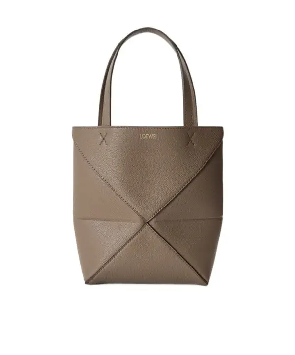 Loewe Mini Puzzle Fold Tote Bag - Taupe