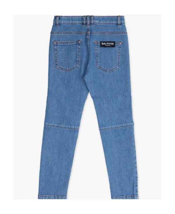 Balmain Ribbed-knee Skinny Jeans