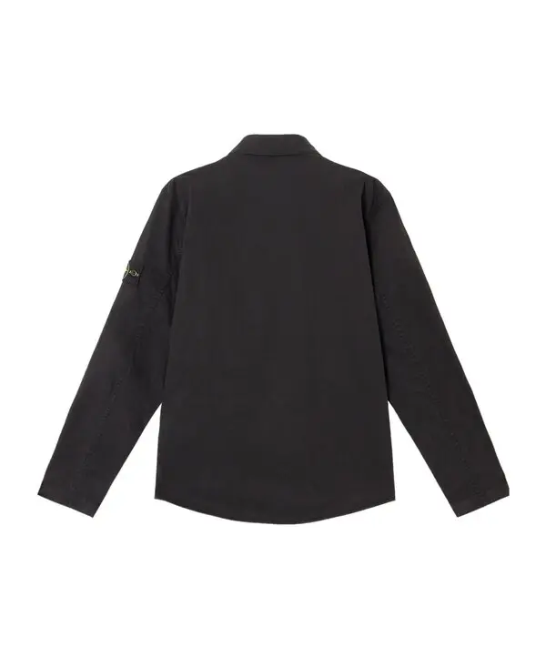 Stone Island Compass Patch Long-sleeved Overshirt - Black