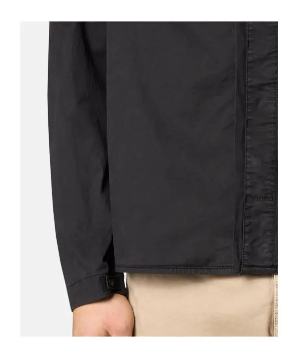 Stone Island Compass Patch Long-sleeved Overshirt - Black