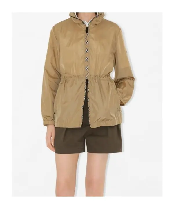 Burberry Checker-tape Parka - Flax