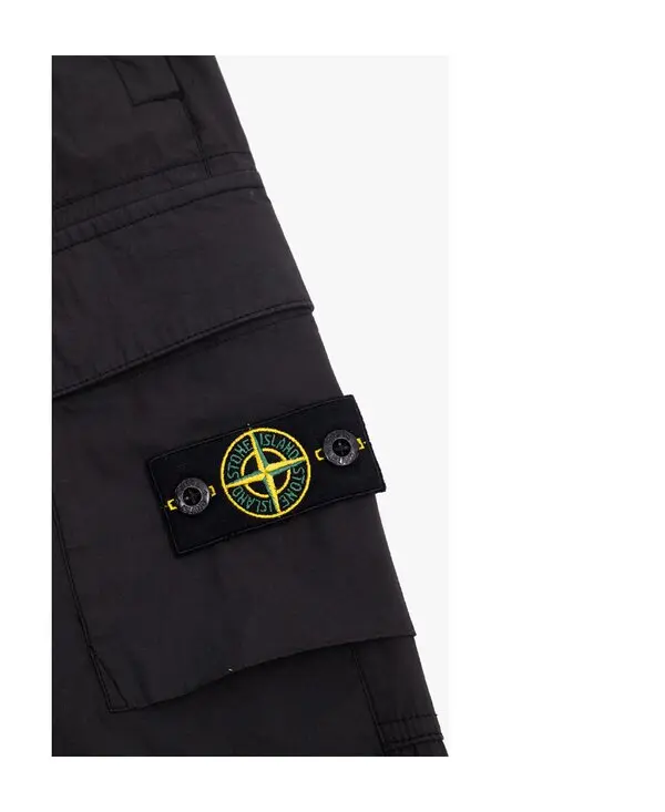 Stone Island Cotton Trousers With Compass Motif