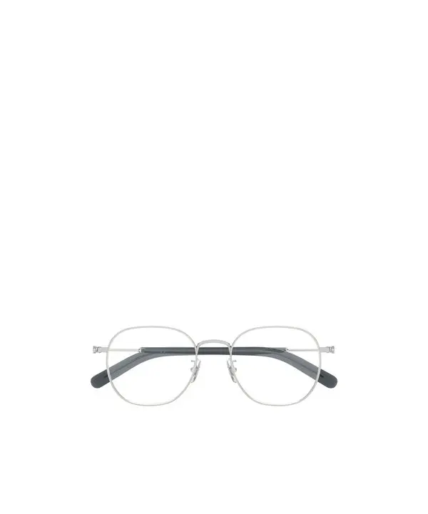 Montblanc Round Frame Eyeglasses - Bright Ruthenium