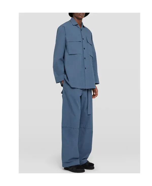 JIL SANDER Flap Pocket Long-sleeved Shirt - Blue